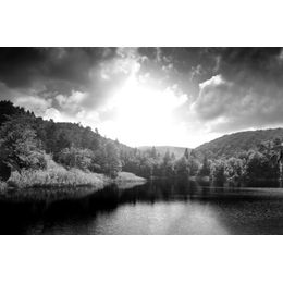 Fototapete papermoon "Landschaft Schwarz & Wei&szlig;", schwarz (schwarz, wei&szlig;), B:2,5m L:1,86m, Vlies, Tapeten, Fototapete