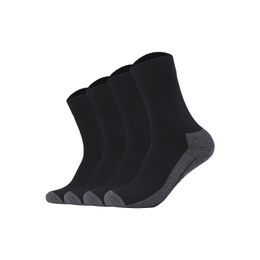 Sneakersocken Camano "Socken 4er Pack", Damen, Gr. 43-46, schwarz, Obermaterial: 47% Polyester PES. 37% Baumwolle CO. 15% Polyamid PA. 1% Elasthan EL., Socken Sneakersocken