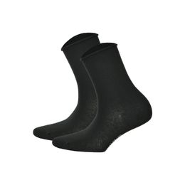Kurzsocken Hudson "Socken 2er Pack", Damen, Gr. 39-42, schwarz, Obermaterial: 75% Baumwolle CO. 23% Polyamid PA. 2% Elasthan EL., Socken Kurzsocken
