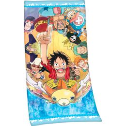Badetuch OnePiece "One Piece", bunt, B:75cm L:150cm, Samt, Obermaterial: 100% Baumwolle, Handt&uuml;cher, Badetuch, hochfarbig bedruckt