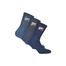 Kurzsocken Fila "Socken 3er Pack", Damen, Gr. 35-38, blau (marine), Obermaterial: 70% Baumwolle CO. 29% Polyester PES. 1% Elasthan EL., Socken Kurzsocken