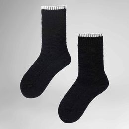 Socken Hudson "Socke Bubble", Damen, Gr. 39-42, schwarz (schwarz 0005), Obermaterial: 41% Polyamid PA. 34% Polyacryl PAN. 23% Wolle WO. 1% metallisierte Fasern MTF. 1% Elasthan EL., Socken Socken