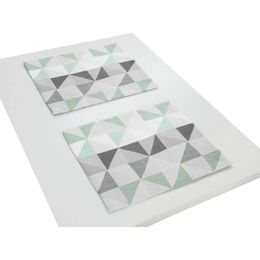 Platzset WIRTH "BERLARE" Gr. 1, gr&uuml;n (mint), B:40cm L:35cm, Obermaterial: 85% Polyester, 15% Baumwolle, Platzsets, Platzset