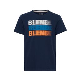 T-Shirt Blend "T-Shirt BHTee", Herren, Gr. S, blau (marineblaus), Obermaterial: 100% Baumwolle CO., regular fit normal, Rundhals, Shirts T-Shirt