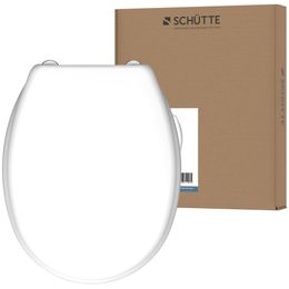 Sch&uuml;tte WC-Sitz SCH&Uuml;TTE, wei&szlig;, B:45,6cm H:5,5cm L:37,1cm, Duroplast, WC-Sitze, WC-Sitz, Duroplast,maximale Belastung der Klobrille 175 kg