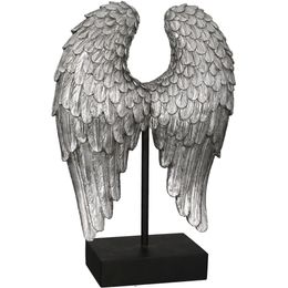 Wanddekoobjekt CASABLANCA BY GILDE "Skulptur "Wing", silber (silberfarben), B:21cm H:30cm T:8cm, Wanddekoobjekte, Wanddekoobjekt