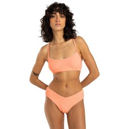 Bade-Shirt Billabong "Tanlines Lace Up", Damen, Gr. XS, Cup B, peach tart, Obermaterial: 91% Microfaser, 9% Elasthan;, Bikini-Oberteile Bade-Shirt