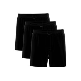 Boxershorts Ammann "Boxershort Basic Cotton Boxer Short 3P 3er Pack", Herren, Gr. XL, schwarz, Obermaterial: 100% Baumwolle CO., Unterhosen Boxershorts