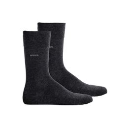 Kurzsocken BOSS "Socken Marc RS Uni CC 2er Pack", Herren, Gr. 43-46, grau (anthrazit), Obermaterial: 98% Baumwolle CO. 2% Elasthan EL., Socken Kurzsocken