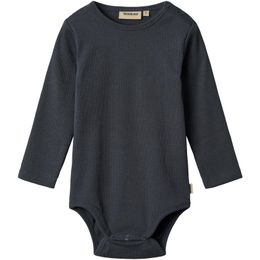Body Wheat "Rib Body L/S Spencer", Jungen, Gr. 68, N-Gr, blau (navy), Sweatware, Obermaterial: 96% Baumwolle, 4% Elasthan, unifarben, regular fit, Rundhals, Bodys Body