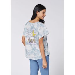 Print-Shirt Chiemsee, Damen, Gr. S (36), wei&szlig;, light blau, 100% Baumwolle, Rundhals, Shirts Print-Shirt