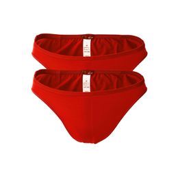 Slip HOM "Slip 2er Pack", Herren, Gr. M, rot, Obermaterial: 76% Polyamid PA. 24% Elasthan EL., Unterhosen Slip