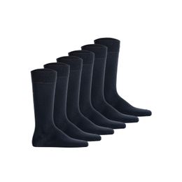 Kurzsocken Hugo "Socken 3P RS UNI CC 6er Pack", Damen, Gr. 43-46, blau (dunkelblau), Obermaterial: 83% Baumwolle CO. 15% Polyamid PA. 2% Elasthan EL., Socken Kurzsocken