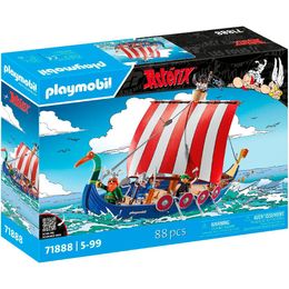 Konstruktions-Spielset Playmobil "Asterix: Piratenschiff (71888), Playmobil Asterix", bunt, Spielbausteine, Kinder, Kunststoff, Konstruktions-Spielset, Made in Germany