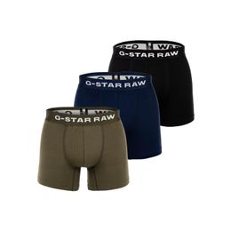 G-Star Raw Boxershorts G-STAR "Boxershort Boxer briefs 3 pack 3er Pack", Herren, Gr. XL, bunt (blau, schwarz, gr&uuml;n), Obermaterial: 95% Baumwolle CO. 5% Elasthan EL., Unterhosen Boxershorts