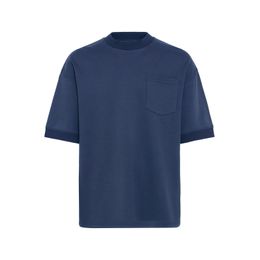 Rundhalsshirt Blend "Rundhalsshirt BHBARTI", Herren, Gr. M, blau (marineblaus), Obermaterial: 85% Baumwolle CO. 15% Polyester PES., Shirts Rundhalsshirt