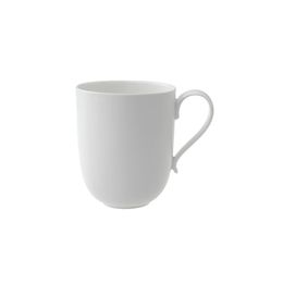 Villeroy & Boch Becher VILLEROY & BOCH "Latte Macchiato Becher New Cottage Basic 370 ml wei&szlig;", wei&szlig;, Porzellan, Trinkgef&auml;&szlig;e, Becher