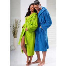 Unisex-Bademantel Kangaroos "Cassidy, f&uuml;r Damen & Herren, Standardl&auml;nge & &Uuml;berl&auml;nge" Gr. XXXL, blau, L:125cm, Walkfrottee, Hausm&auml;ntel, Unisex-Bademantel, mit Taschen, M&auml;nner und Frauen, Baumwolle, Reise, Hotel, Sauna, S-3XL, Topseller