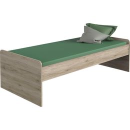 Bett wimex "Joker G&auml;stebett", braun (eichefarben san remo), B:95cm L:204cm, Betten, Bett, Liegefl&auml;che 90x200cm, mit h&ouml;henverstellbaren Seitenteilen