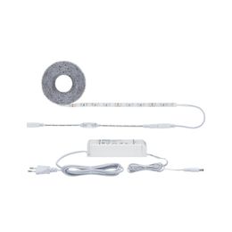Paulmann LED-Streifen "SimpLED Power Set 230/24V DC wei&szlig; Kunststoff", wei&szlig;, Flammen 1 Stk., Gesamtl&auml;nge 3m, Lichterketten, inkl Dimm/Switch, LED-Streifen