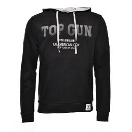 Kapuzensweatshirt Top Gun "Hoodie TG20213008", Herren, Gr. L, schwarz, Obermaterial: 100% Baumwolle CO., Pullover Kapuzensweatshirt