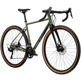 Gravelbike KROSS "KROSS Gravelbike Esker 4.0 28" gr&uuml;n" Gr. 51, gr&uuml;n (gr&uuml;n, schwarz), Fahrr&auml;der, Herren, 51cm, 28 Zoll (71,12cm) hinten: 28 Zoll (71,12cm), Gravelbike