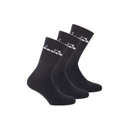 Kurzsocken Diadora "Socken 3er Pack", Damen, Gr. 39-42, schwarz, Obermaterial: 70% Baumwolle CO. 29% Polyester PES. 1% Elasthan EL., Socken Kurzsocken