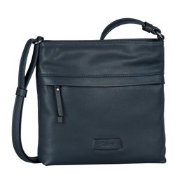 Umh&auml;ngetasche Gabor "Faye", Damen, Gr. B/H/T: 23cm x 22,5cm x 4,5cm, blau, Lederimitat, clean, gepflegt, unifarben, Taschen Umh&auml;ngetasche, Damen Schultertasche mit Logopr&auml;gung