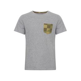 T-Shirt Blend "T-Shirt BHAmilo", Herren, Gr. S, grau (stone mix), Obermaterial: 100% Baumwolle CO., Shirts T-Shirt