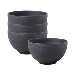 Villeroy & Boch Schale VILLEROY & BOCH "Reisbols Manufacture Rock &oslash; 10,8 cm 4er Set schwarz", schwarz, L:10,8cm, Sch&uuml;sseln, Schale