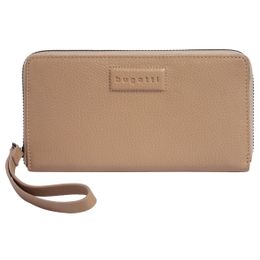 Geldb&ouml;rse Bugatti "ELSA", Damen, beige (sand), Leder, leicht gl&auml;nzend, unifarben, Kleinlederwaren Geldb&ouml;rse, echt Leder