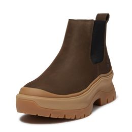 Chelseaboots Timberland "ROXIE LANEMID CHELSEA BOOT", Damen, Gr. 41,5, schwarz braun nubuck, Leder, Schuhe Chelseaboots, Stiefelette, Winterschuhe, Ankle Boots