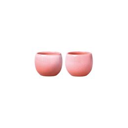 Eierbecher "Eierbecher Perlemor Home Coral 50 ml 2er Set rosa-rot", bunt (rosa, rot), Porzellan, LIKE. BY VILLEROY & BOCH, Eierbecher, Eierbecher