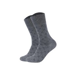JOOP! Kurzsocken JOOP "Socken Unisex premium essential organic cotton Socks 2p 2er Pack", Damen, Gr. 39-42, grau (dunkelgrau meliert), Obermaterial: 60% Baumwolle CO. 23% Polyester PES. 15% Polyamid PA. 2% Elasthan EL., Socken Kurzsocken