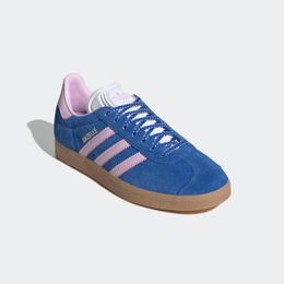 Sneaker adidas originals "GAZELLE", Damen, Gr. 38, blau (blau, orchid fusion, gum 3), Leder, Synthetik, Schuhe Sneaker, Topseller