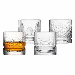 Whiskyglas LA ROCH&Egrave;RE FRANCE "Whiskybecher Dandy 300 ml 4er Set transparent", bunt (transparent), 4 tlg., Glas, Trinkgef&auml;&szlig;e, Whiskyglas