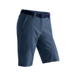 Funktionsshorts Maier Sports "Lawa", Damen, Gr. 48, Normalgr&ouml;&szlig;en, blau (jeansblau), 90% Polyamid, 10% Elasthan, Hosen Funktionsshorts, Damen Shorts, kurze Wanderhose, Outdoorhose mit 2 Taschen, Regular Fit