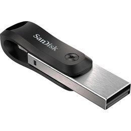 Sandisk USB-Stick "iXpand Go 128 GB", silber (schwarz, silberfarben), 128GB GB, USB-Sticks, USB-Stick