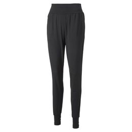 Trainingshose Puma "MODEST ACTIVEWEAR JOGGER", Damen, Gr. XL, N-Gr, schwarz (Puma schwarz), Interlock, Obermaterial: 77% Polyester, 23% Elasthan, unifarben, regular fit normal, Hosen Trainingshose