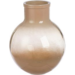 Tischvase Gilde "Vase bauchig "Novelle", braun, B:24cm H:31cm T:24cm &Oslash;:24cm, Glas, Vasen, Tischvase
