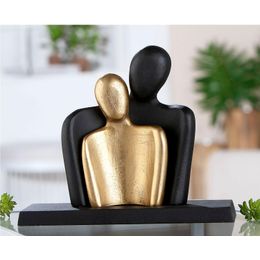 Dekofigur Gilde "Skulptur Paar Couple", schwarz, B:23cm H:19,5cm T:8cm, Aluminium, Dekofiguren, Dekofigur