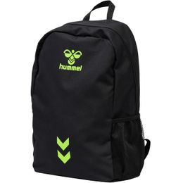 Rucksack Hummel "HMLESSENTIAL BACK PACK NEON", gr&uuml;n (schwarz, gr&uuml;n gecko), Rucks&auml;cke, Damen, Web, Polyester, unifarben, Rucksack, f&uuml;r vielseitige Einsatzzwecke im Alltag, aus Polyester