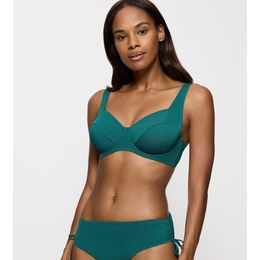 B&uuml;gel-Bikini-Top Triumph "Summer Mix & Match W 01 sd", Damen, Gr. 38, Cup C, mystic sea, Microfaser, Obermaterial: 80% Polyamid, 20% Elasthan, Bikini-Oberteile B&uuml;gel-Bikini-Top, Power-Mesh f&uuml;r gr&ouml;&szlig;ere Cups