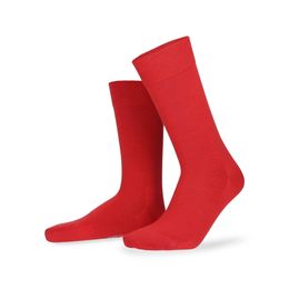 Socken Kunert "Socke Gary", Herren, Gr. 43-46, rot (rot 8410), Obermaterial: 70% Schurwolle WV. 20% Baumwolle CO. 8% Polyamid PA. 2% Elasthan EL., Socken Socken