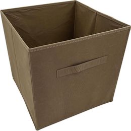 Aufbewahrungsbox ADOB "Faltbox", braun, B:31cm H:31cm T:31cm, Stoff, Aufbewahrungsboxen, Aufbewahrungsbox, Faltbox mit Griff