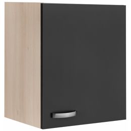 H&auml;ngeschrank Optifit "Faro", grau (anthrazit), B:50cm H:57,6cm T:34,6cm, Schr&auml;nke, H&auml;ngeschrank, mit Metallgriff, Breite 50 cm