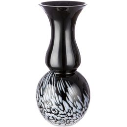 Tischvase Gilde "Vase R&eacute;my", schwarz, H:36,5cm &Oslash;:17cm, Glas, Vasen, Tischvase, Europ&auml;ische Handarbeit, aus durchgef&auml;rbtem Glas