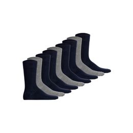 Kurzsocken Hudson "Socken EASY&sup3; 9-PACK 9er Pack", Damen, Gr. 35-38, bunt (dunkelblau, grau), Obermaterial: 80% Baumwolle CO. 17% Polyamid PA. 3% Elasthan EL., Socken Kurzsocken