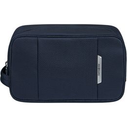 Kulturbeutel Samsonite "RESPARK Toilet Kit Toilet Pouch", Damen, Gr. B/H/T: 23cm x 13cm x 12cm, blau (midnight blau), Polyester, Taschen Kulturbeutel, Kosmetiktasche Reisekosmetiktasche Beauty-Bag mit Tragegriff