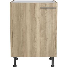 Sp&uuml;lenschrank Optifit "Klara", braun (wildeiche), B:60cm H:87cm T:58,4cm, Holzwerkstoff, Schr&auml;nke, Sp&uuml;lenschrank, Breite 60 cm